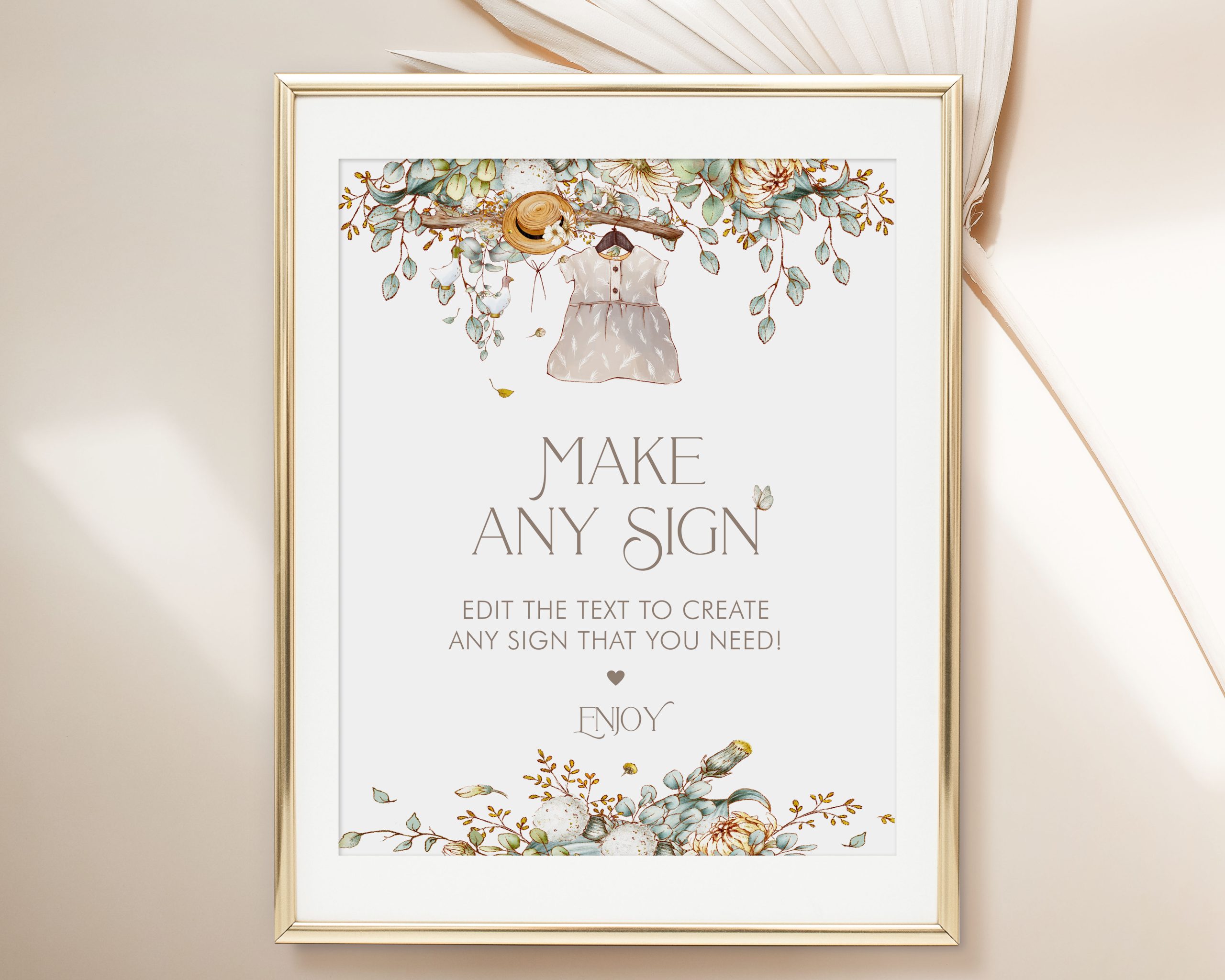 Printable Vintage Baby Shower Custom Sign- Baby Girl - Anna & Ivey ...