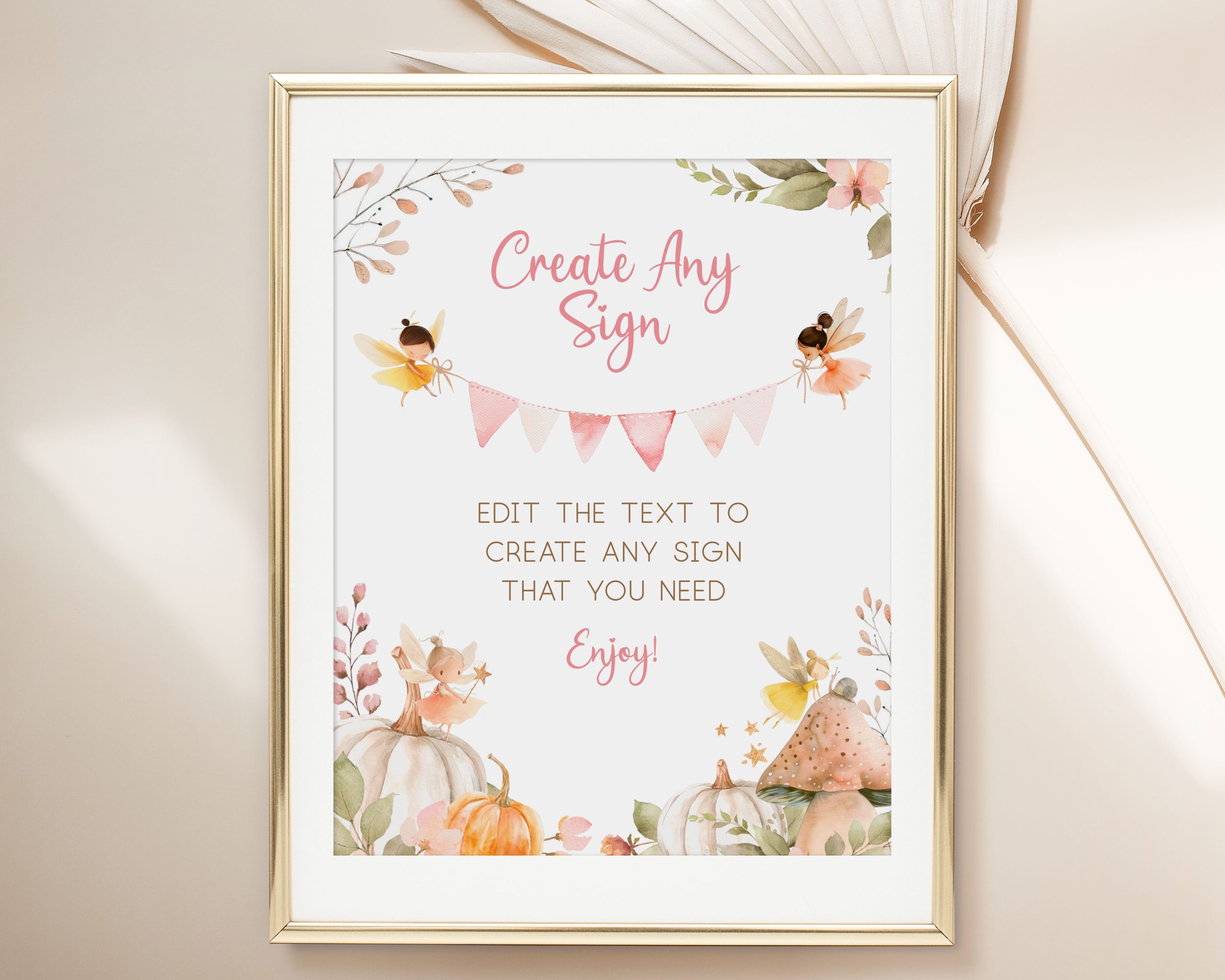 Printable Autumn Fairies DIY Sign - Anna & Ivey Design Co